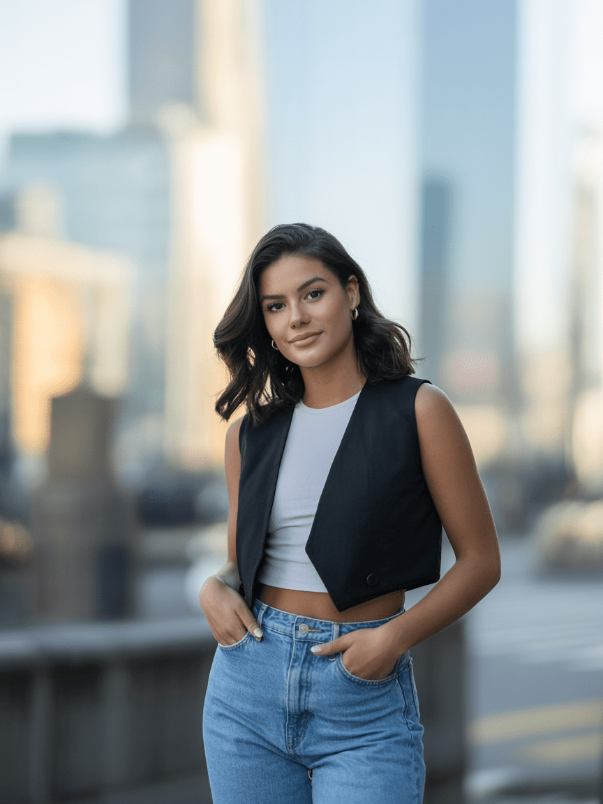 40+ Outfits con Chaleco Negro: Ideas para Lucirlo con Estilo Todo el Año - Fashion and decoration