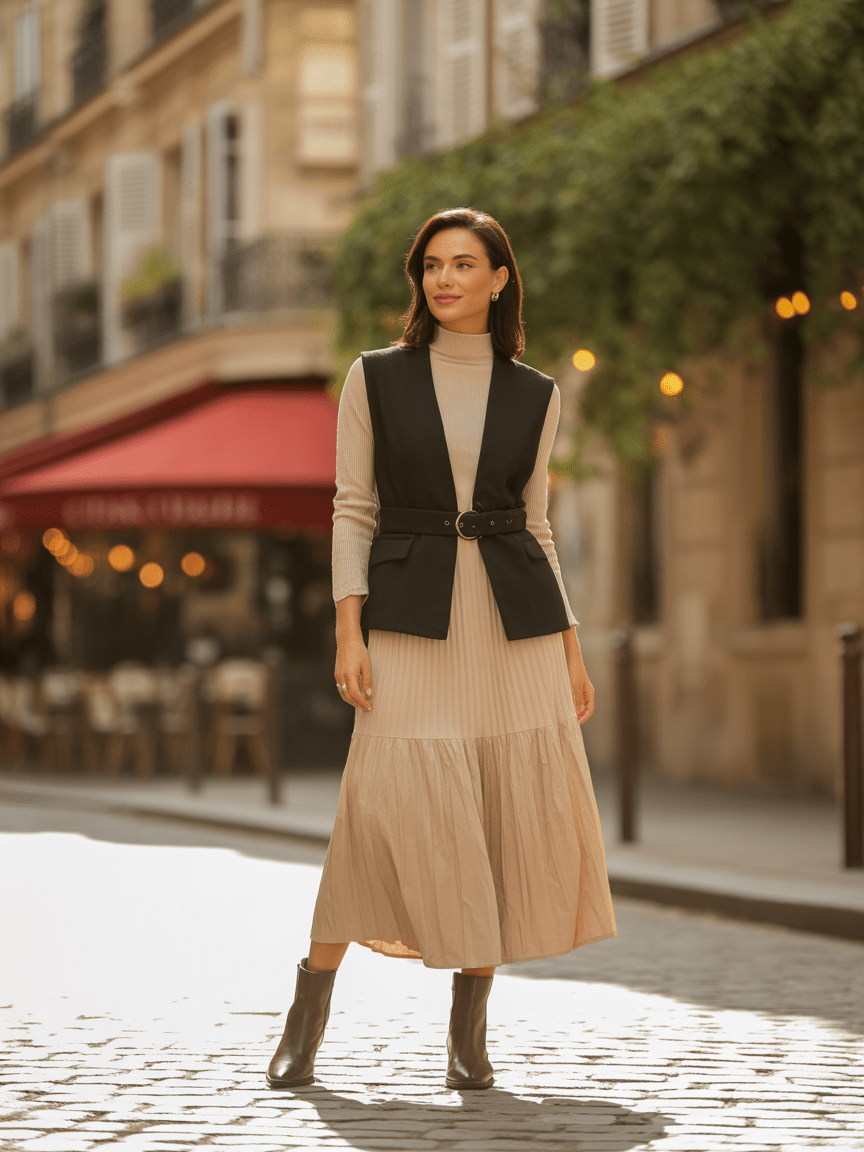 40+ Outfits con Chaleco Negro: Ideas para Lucirlo con Estilo Todo el Año - Fashion and decoration